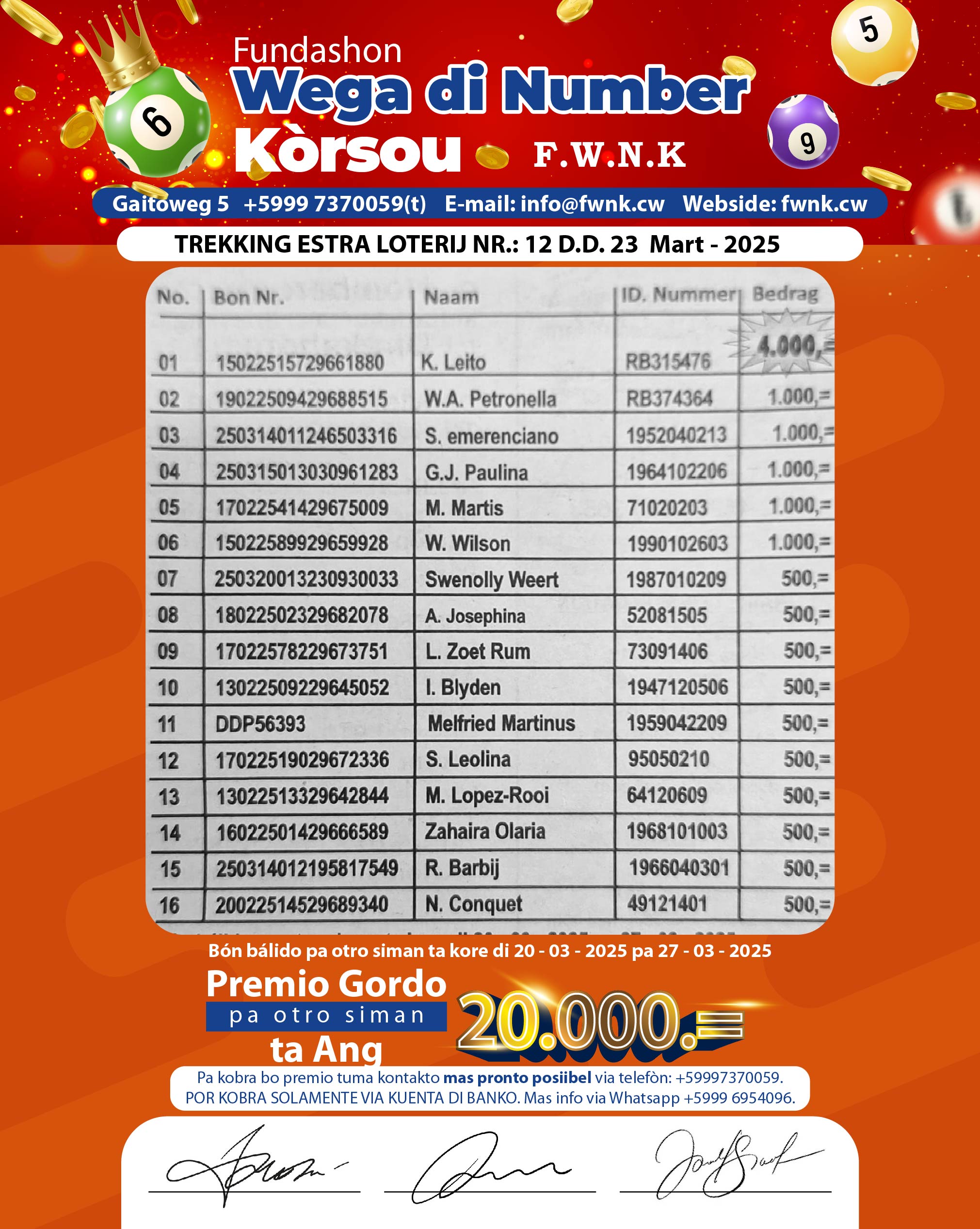 Komienzo - Curacao sure lottery